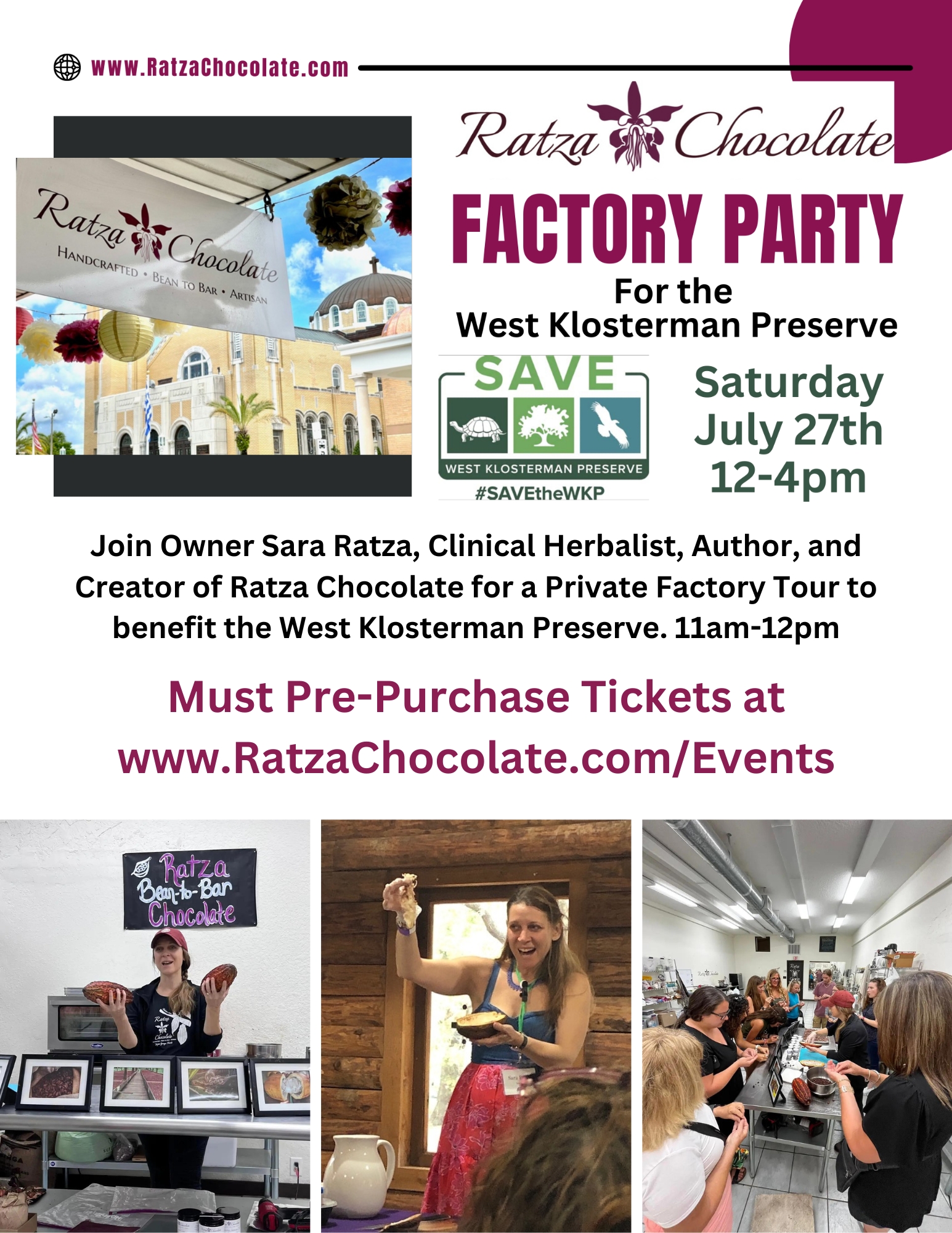 Ratza Chocolate Factory Tour and Fundraiser for the West Klosterman ...